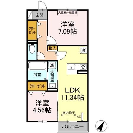 （仮）Dーroom大神 202号室(平塚駅/2階/2LDK)の賃貸物件(賃貸アパート)【ハウスコム】