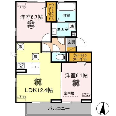 KOCHIA N・S A棟 105号室(佐倉駅/1階/2LDK)の賃貸物件(賃貸アパート)【ハウスコム】