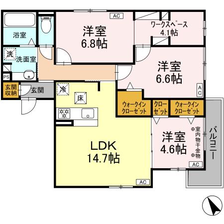 仮）東田中分譲賃貸PJV 102号室(御殿場駅/1階/3LDK)の賃貸物件(賃貸アパート)【ハウスコム】
