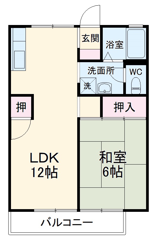 グリーンハイツⅢ 203号室(緑園都市駅/2階/1LDK)の賃貸物件(賃貸アパート)【ハウスコム】