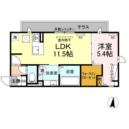ヴィラ胡蝶 102号室(豊橋駅/1階/1LDK)の賃貸物件(賃貸アパート)【ハウスコム】