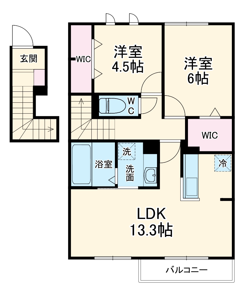 (仮)D-room駒木 Ⅱ 203号室(豊四季駅/2階/2LDK)の賃貸物件(賃貸アパート)【ハウスコム】