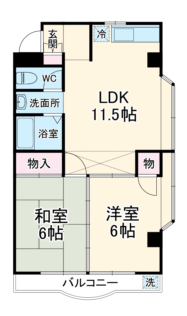 第8西山ビル 307号室(大倉山駅/3階/2LDK)の賃貸物件(賃貸マンション)【ハウスコム】