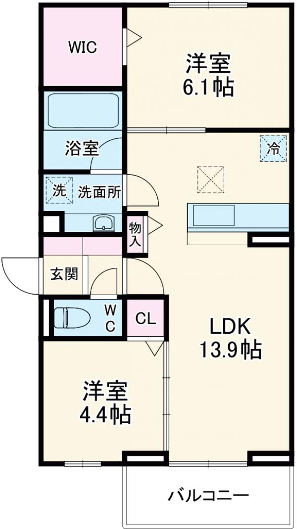 グランテージ海神C 103号室(船橋駅/1階/2LDK)の賃貸物件(賃貸アパート)【ハウスコム】