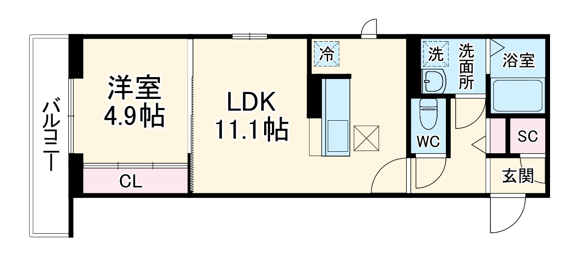 コンフォート横浜緑 102号室(中山駅/1階/1LDK)の賃貸物件(賃貸アパート)【ハウスコム】