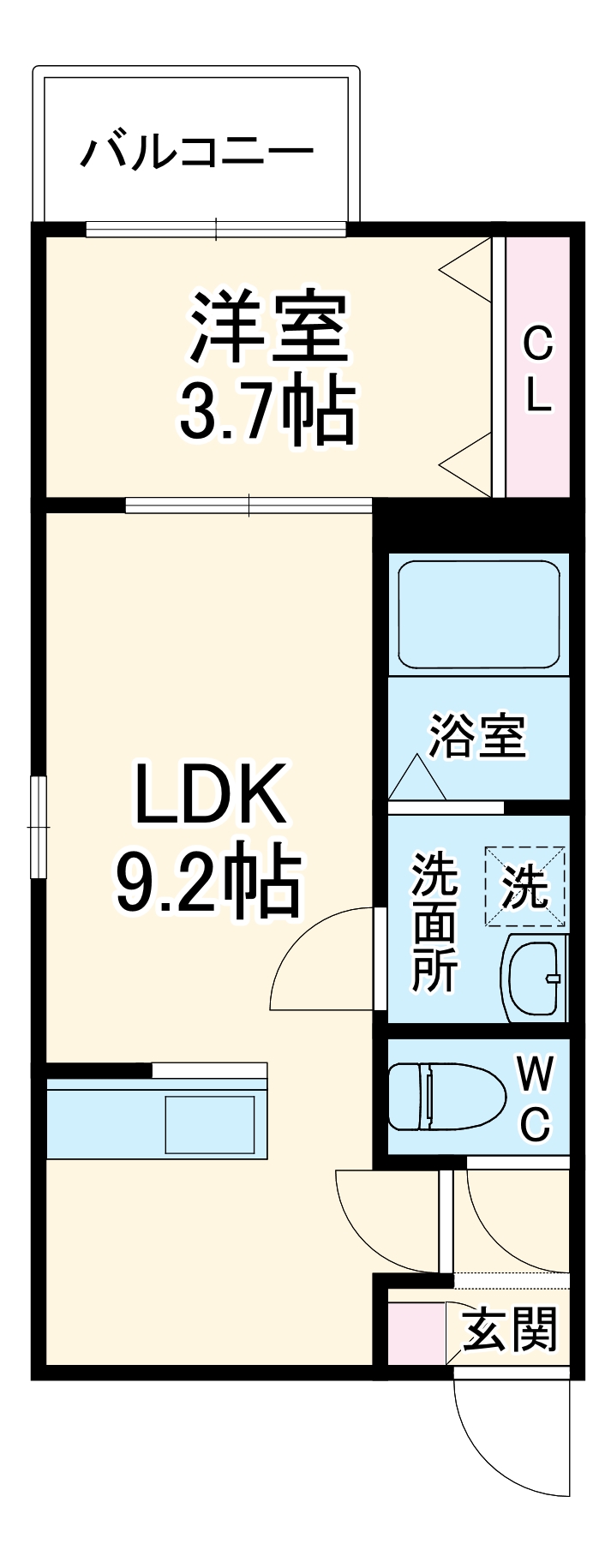 LECOCON一宮Ⅳ 201号室(観音寺駅/2階/1LDK)の賃貸物件(賃貸アパート)【ハウスコム】