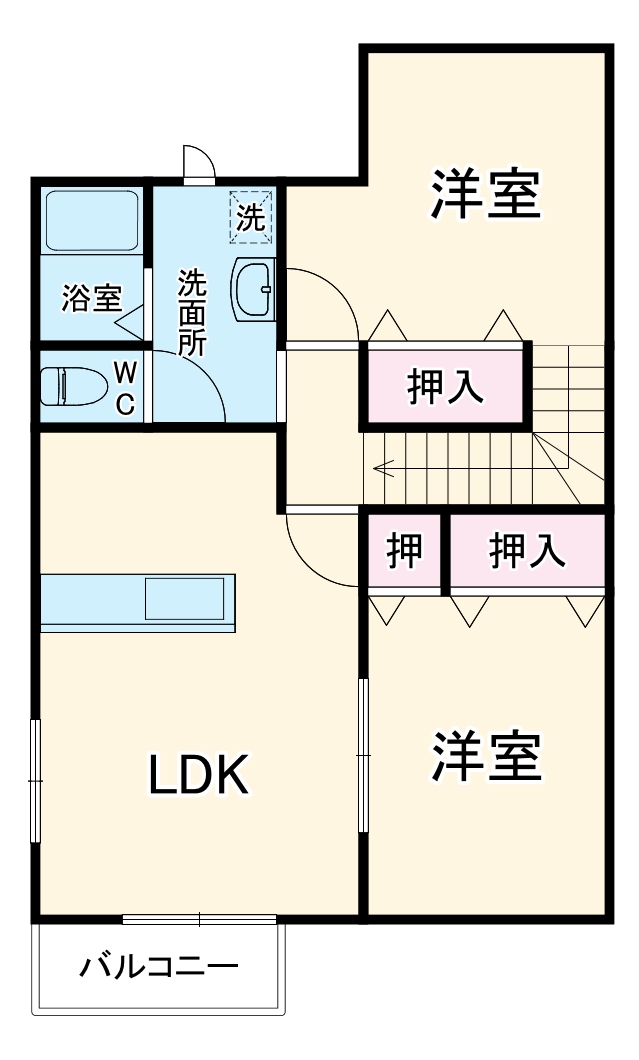 ガーデンヒルズ C-202号室(西大垣駅/2階/2LDK)の賃貸物件(賃貸アパート)【ハウスコム】