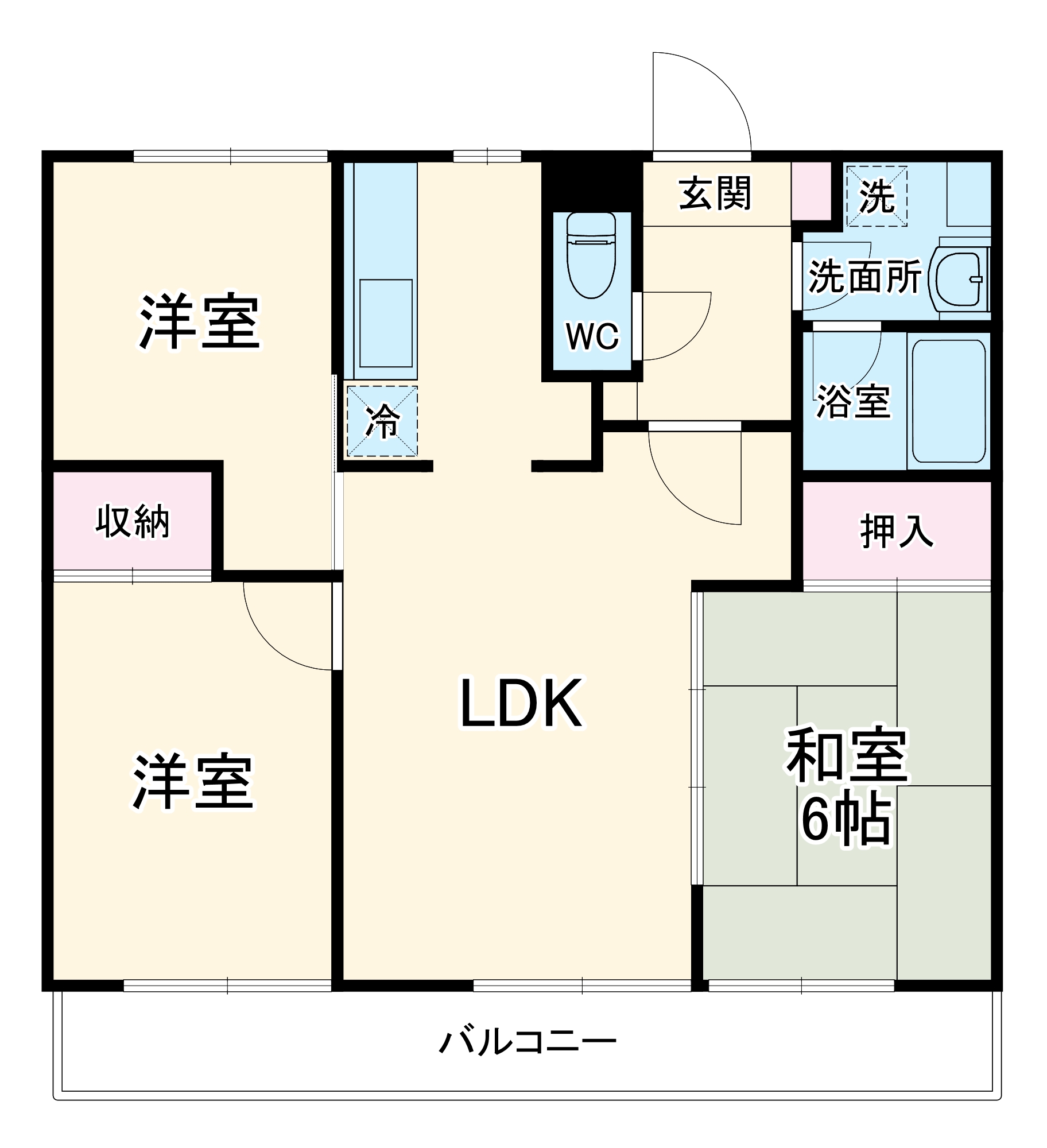 サミタス上青木 203号室(南鳩ヶ谷駅/2階/3LDK)の賃貸物件(賃貸マンション)【ハウスコム】