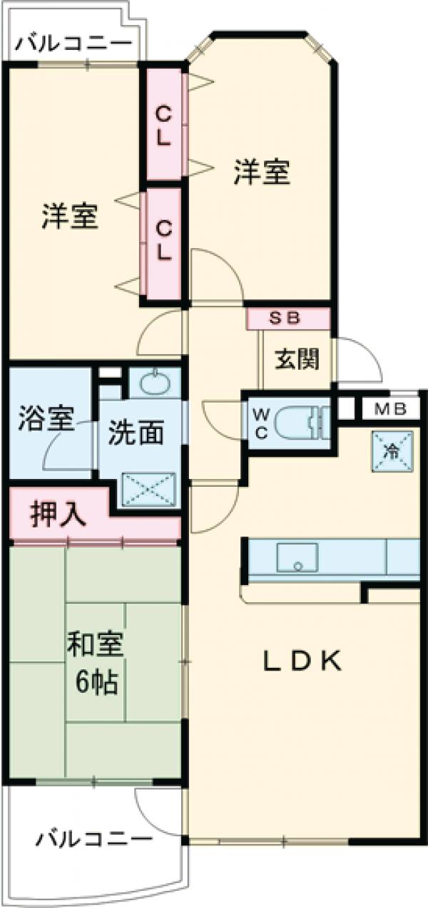 CITYSPIRE南室見 305号室(室見駅/3階/3LDK)の賃貸物件(賃貸マンション)【ハウスコム】